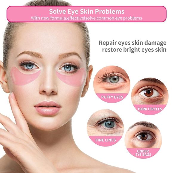BREYLEE | Skincare | Pink Rose Under Eye Mask Dark Circles Puffy Eyes ...